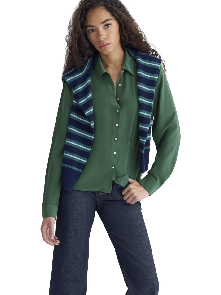 EVERLANE Shrunken Washable Silk Top